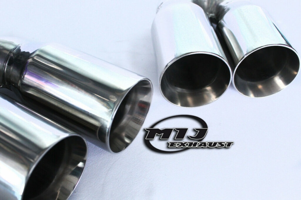 Twin 3 Inch Exhaust Tip, Stainless Steel, Straight Cut - MIJ Exhaust ...