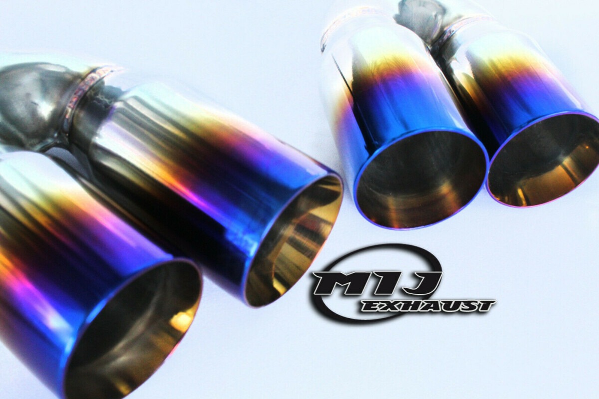 Twin 3 Inch Exhaust Tip, Stainless Steel, Straight Cut - MIJ Exhaust ...