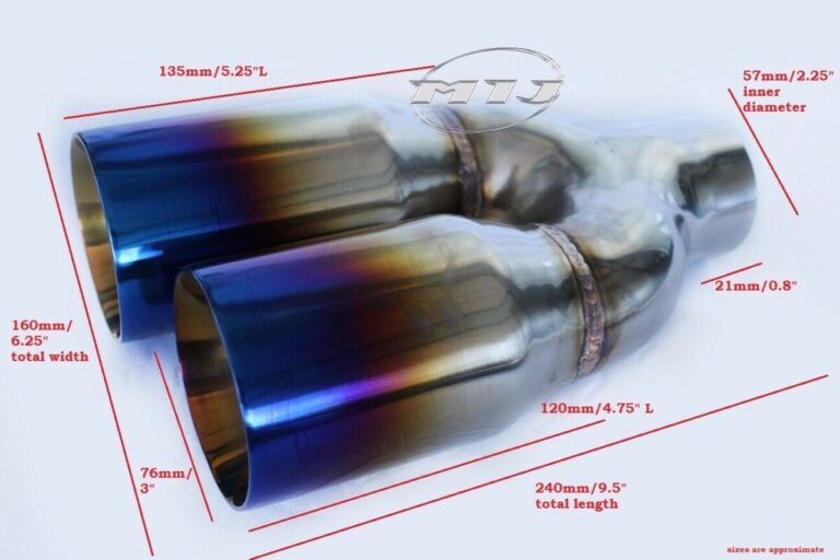 Twin 3 Inch Exhaust Tip, Stainless Steel, Straight Cut - MIJ Exhaust ...