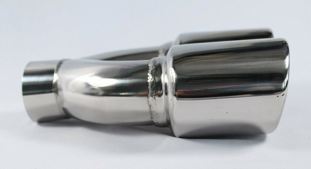 Exhaust Components: Dual Oval Stainless Steel Exhaust Pipe - MIJ ...