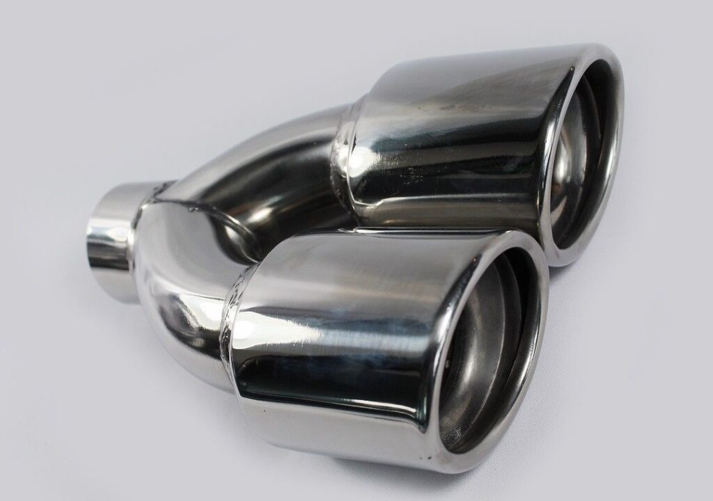Exhaust Components: Dual Oval Stainless Steel Exhaust Pipe - MIJ ...