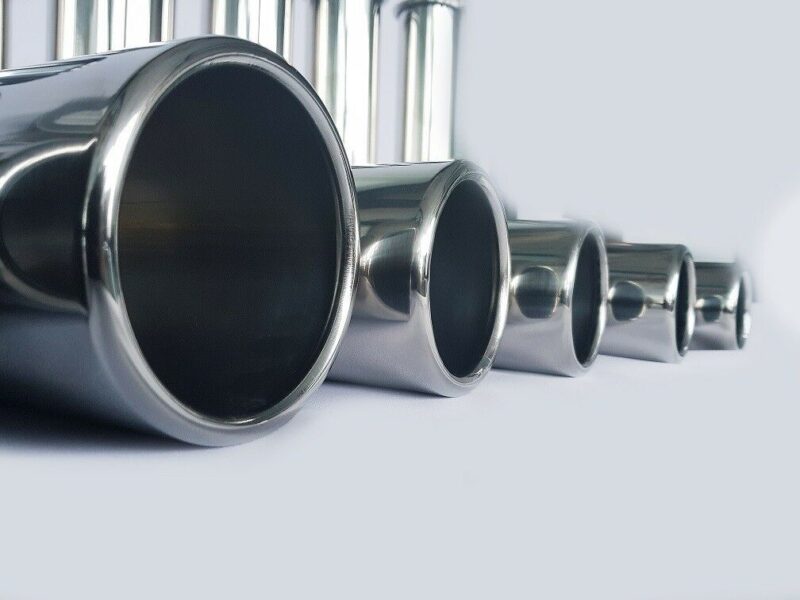 Universal Exhaust Tips; Round, Rolled In Lip Stainless Steel - MIJ ...