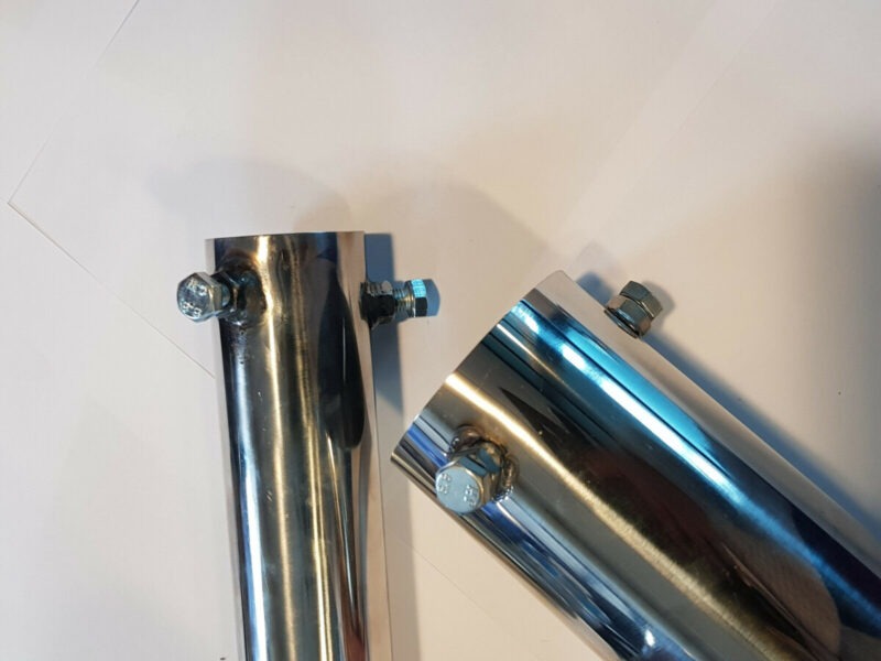 Universal Exhaust Tips; Round, Rolled In Lip Stainless Steel - MIJ ...