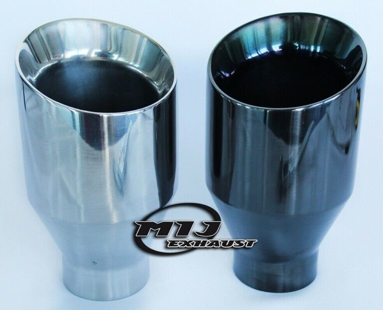 4 Inch Round Exhaust Tip, Double Skinned, Slash Cut - MIJ Exhaust Systems