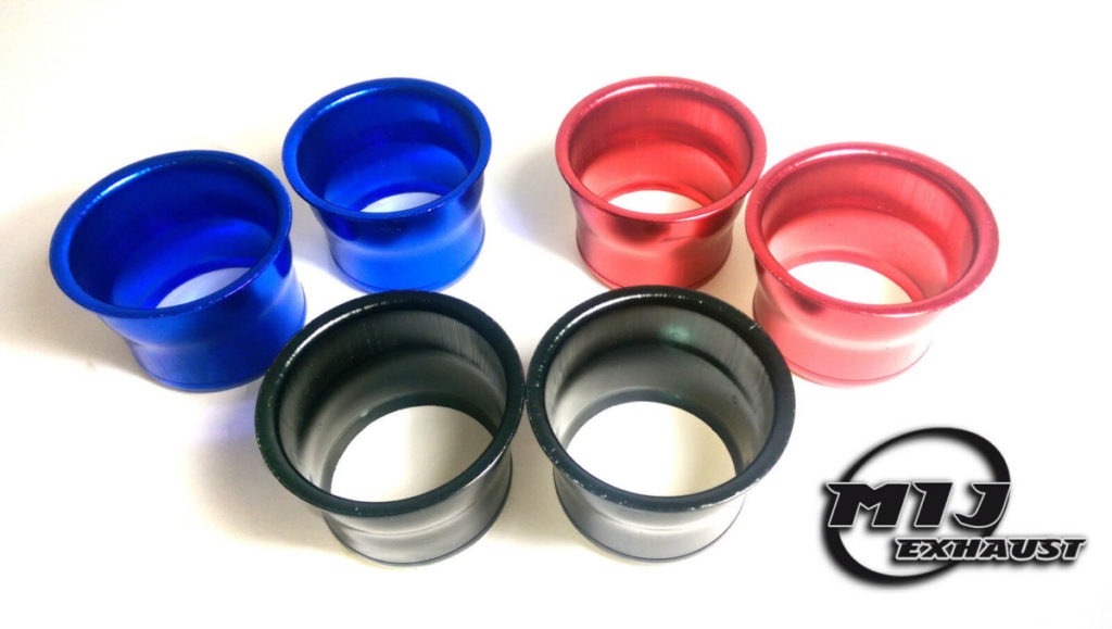 Pair of 3" Inch 74mm Alloy Cold Air Ram Feed Induction Trumpet Cone ...