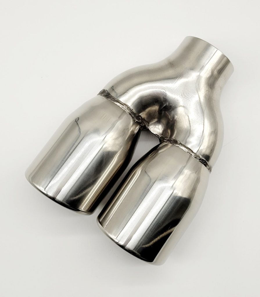 3 Inch Twin Pipe Exhaust, Stainless Steel Slash Cut Tip - MIJ Exhaust ...