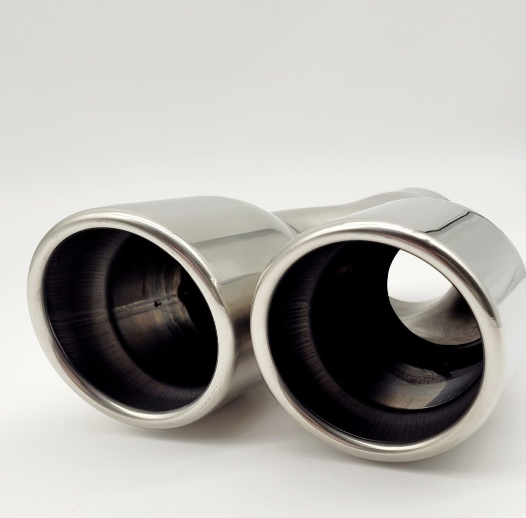 3 Inch Twin Pipe Exhaust, Stainless Steel Slash Cut Tip - MIJ Exhaust ...