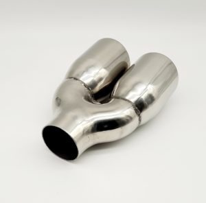 3 Inch Twin Pipe Exhaust, Stainless Steel Slash Cut Tip - MIJ Exhaust ...