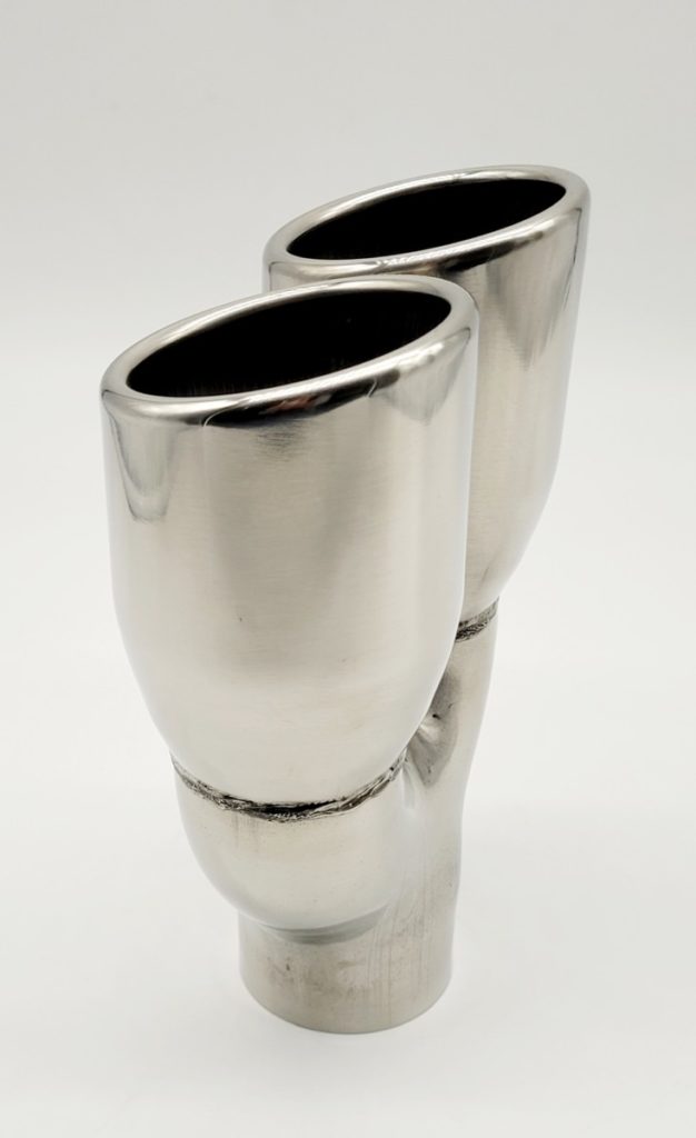 3 Inch Twin Pipe Exhaust, Stainless Steel Slash Cut Tip - MIJ Exhaust ...