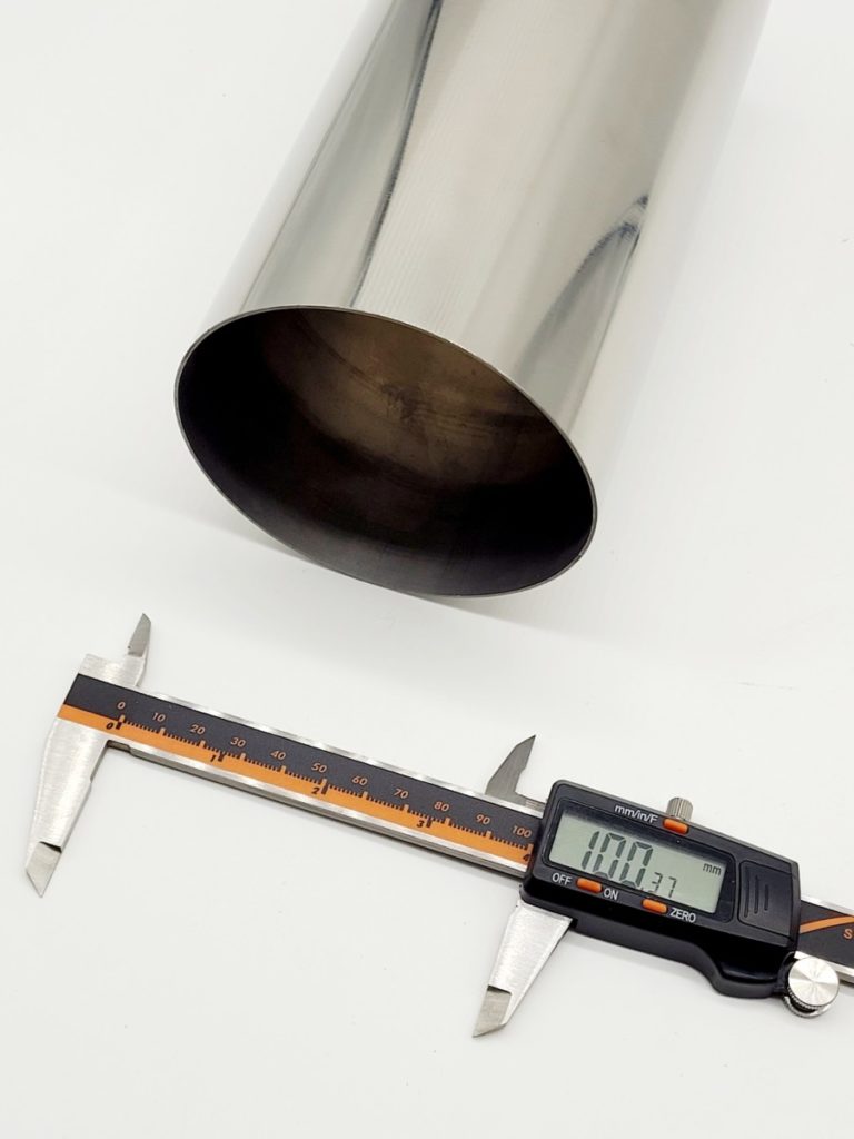 Single Rolled In Exhaust Trim, Slash Cut Weld-On Tip - MIJ Exhaust Systems