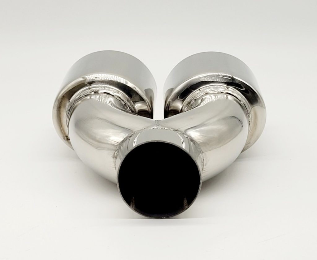 Twin Oval Stainless Steel Exhaust Pipe - MIJ Exhaust Systems
