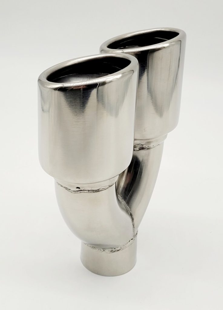 Twin Oval Stainless Steel Exhaust Pipe - MIJ Exhaust Systems