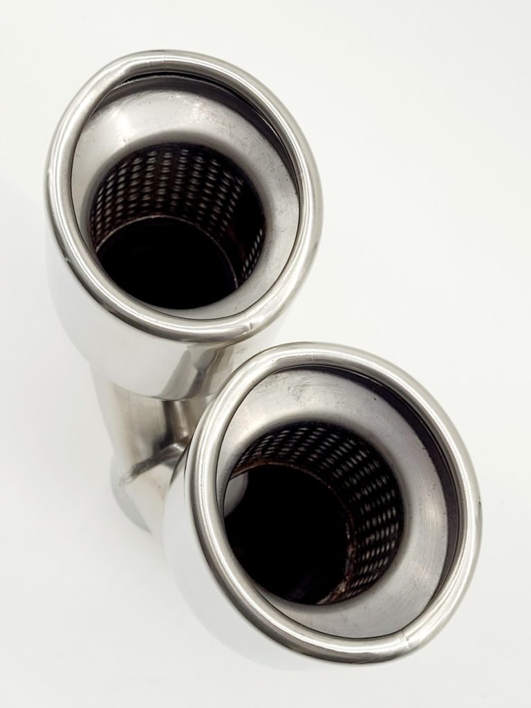 Twin Oval Stainless Steel Exhaust Pipe - MIJ Exhaust Systems