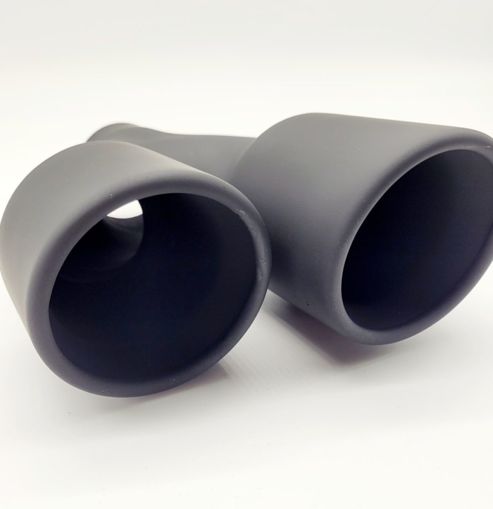 Pair Of Matte Black Exhaust Tailpipe 3.5inch Twin Tips - MIJ Exhaust ...