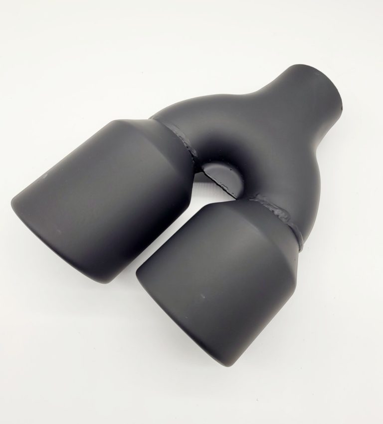 Pair Of Matte Black Exhaust Tailpipe 3.5inch Twin Tips - MIJ Exhaust ...