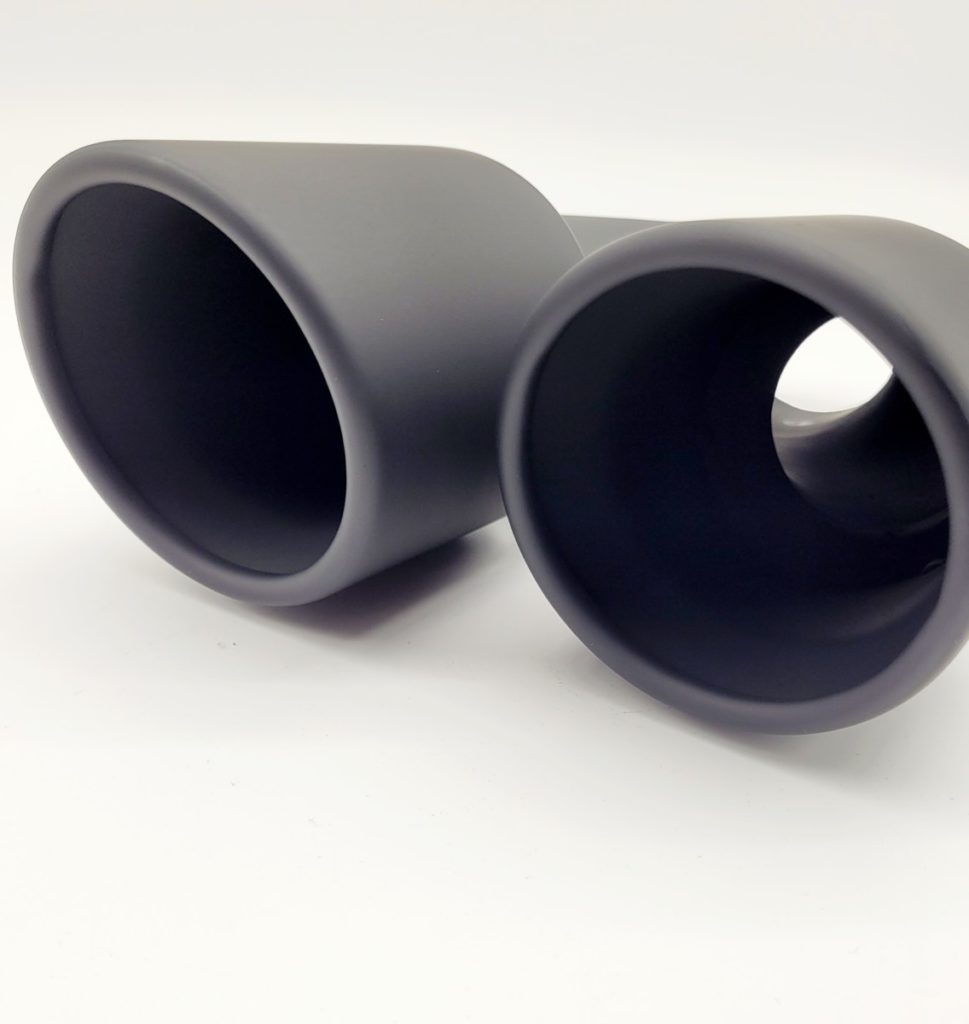 Pair Of Matte Black Exhaust Tailpipe 3.5inch Twin Tips - MIJ Exhaust ...