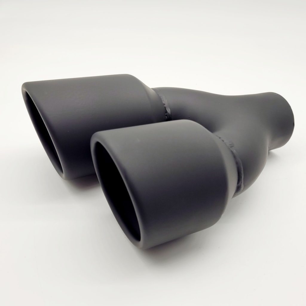 Pair Of Matte Black Exhaust Tailpipe 3.5inch Twin Tips - MIJ Exhaust ...