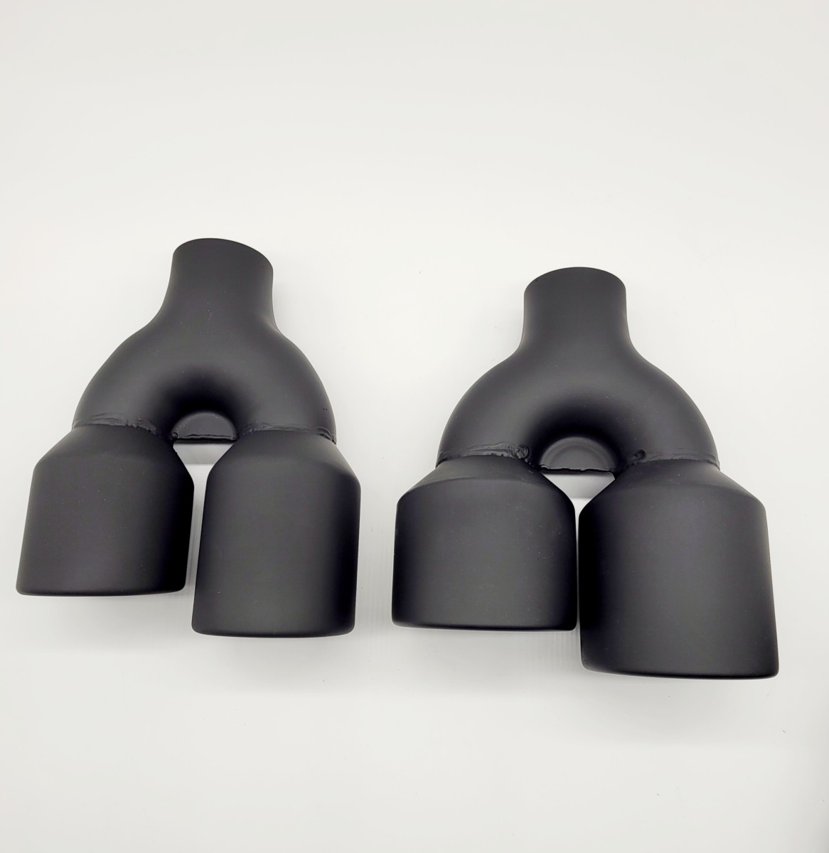 Pair Of Matte Black Exhaust Tailpipe 3.5inch Twin Tips - MIJ Exhaust ...
