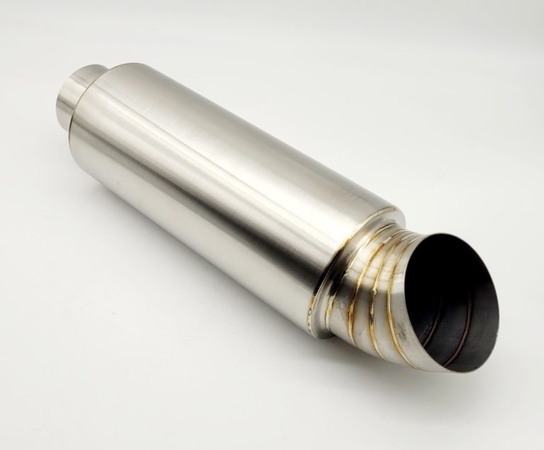 Exhaust Rear Box Dolphin Style Muffler With Bowed Tip - MIJ Exhaust Systems