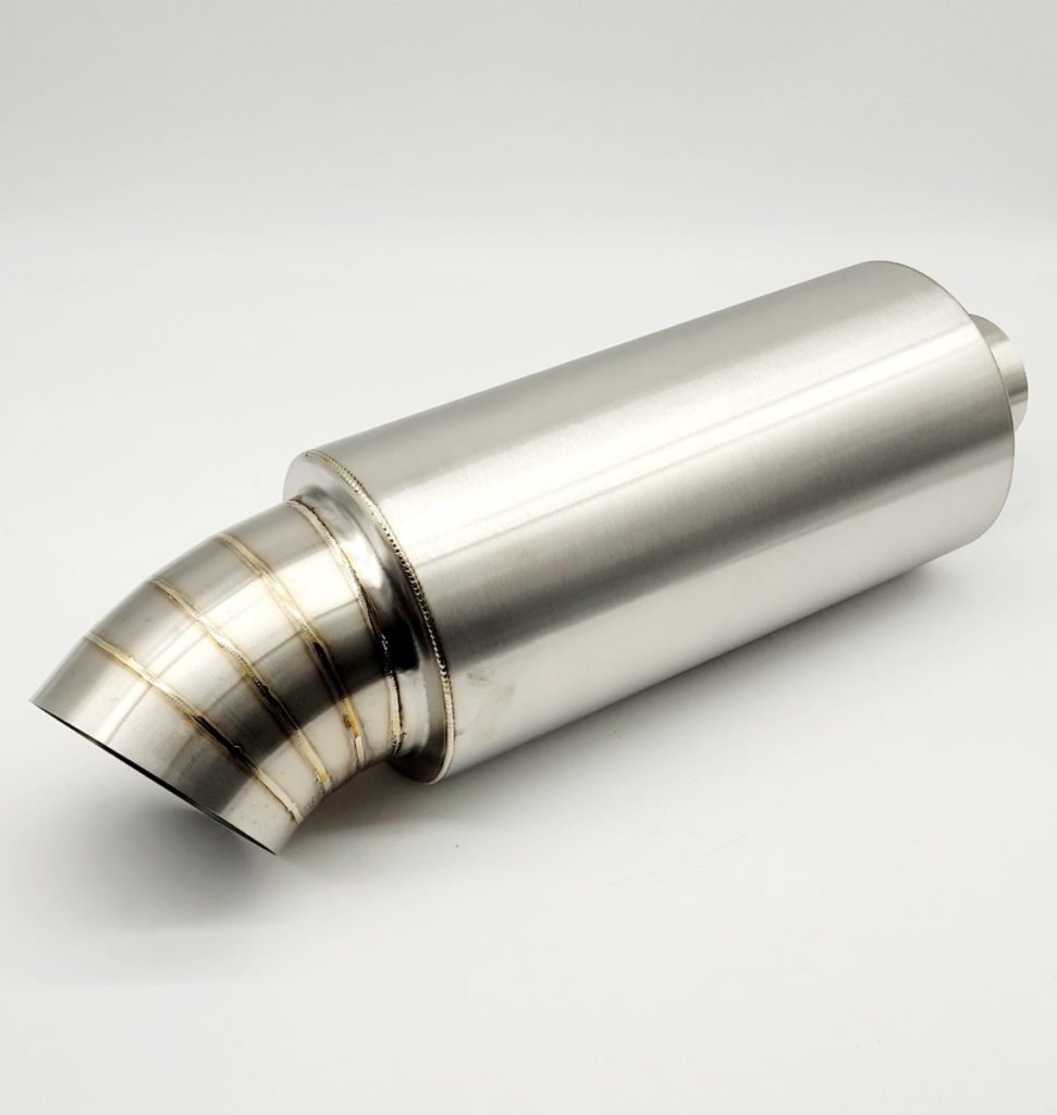 Exhaust Rear Box Dolphin Style Muffler With Bowed Tip - MIJ Exhaust Systems