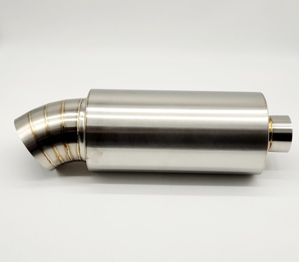 Exhaust Rear Box Dolphin Style Muffler With Bowed Tip - MIJ Exhaust Systems