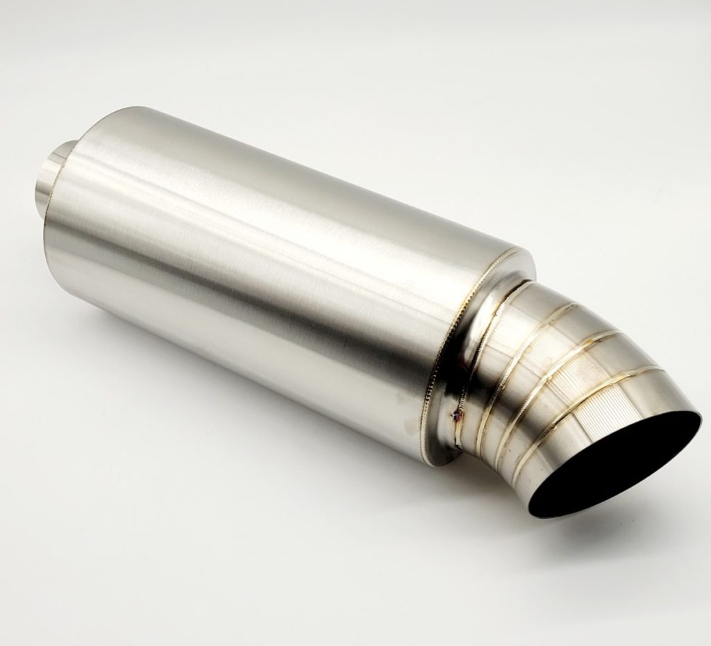 Exhaust Rear Box Dolphin Style Muffler With Bowed Tip - MIJ Exhaust Systems