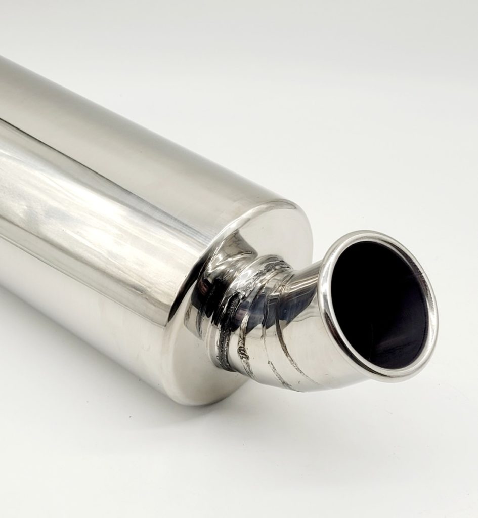 Dolphin Style Muffler Exhaust Rear Box With Rolled Bowed Tip - MIJ ...