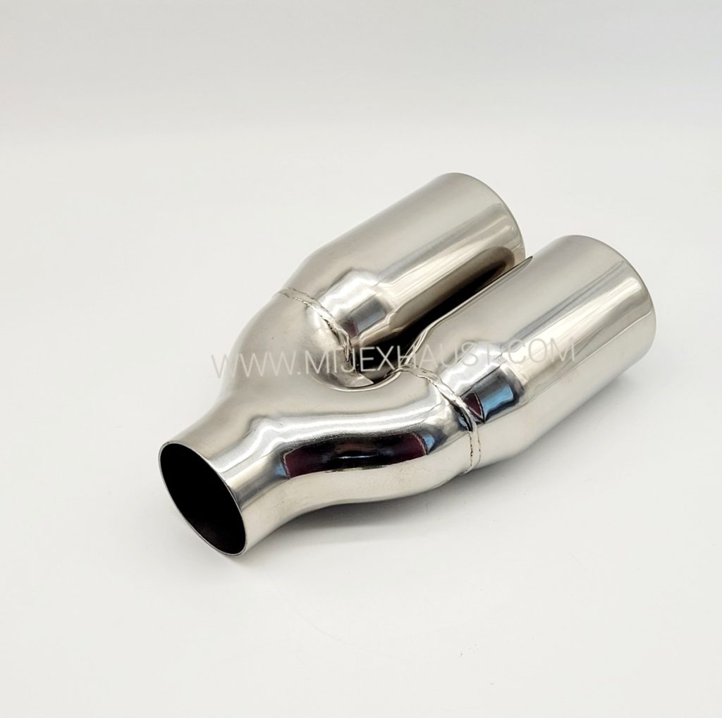 Twin Exhaust Tailpipe 3" Rolled Tip - MIJ Exhaust Systems