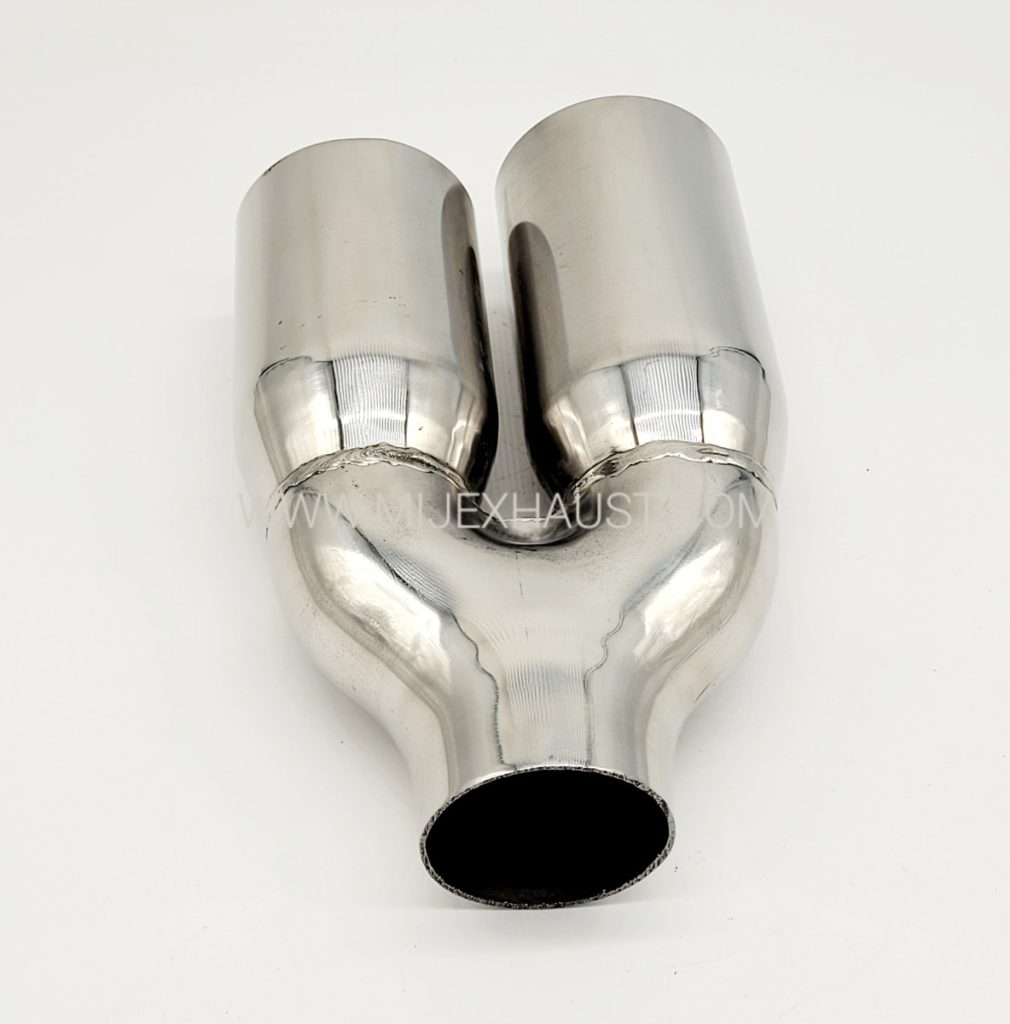 Twin Exhaust Tailpipe 3" Twin Staggered Tip Single Wall - MIJ Exhaust ...