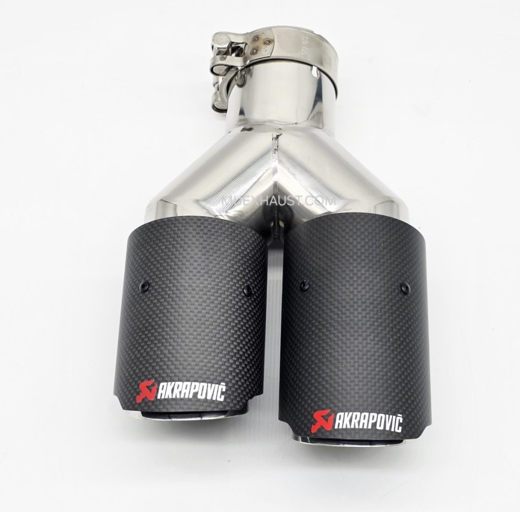 Carbon Fibre Exhaust Quad Tailpipes 3" Twin Tips - Matte - MIJ Exhaust ...