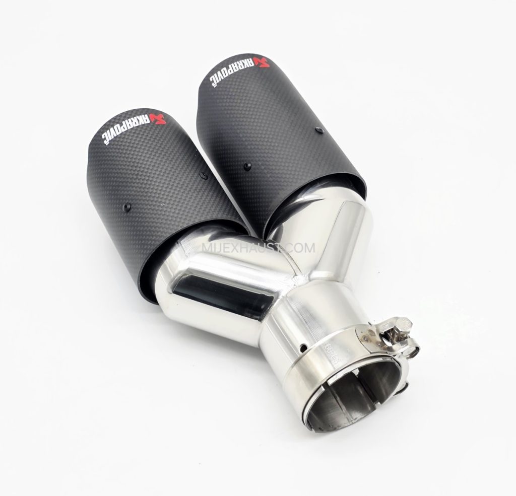 Carbon Fibre Exhaust Quad Tailpipes 3" Twin Tips - Matte - MIJ Exhaust ...