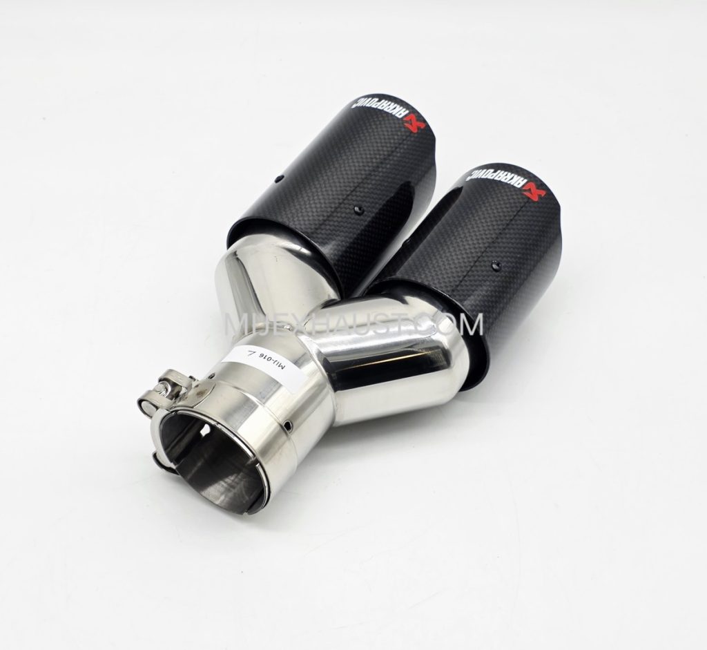 Carbon Fibre Exhaust Quad Tailpipes 3" Twin Tips - Glossy - MIJ Exhaust ...
