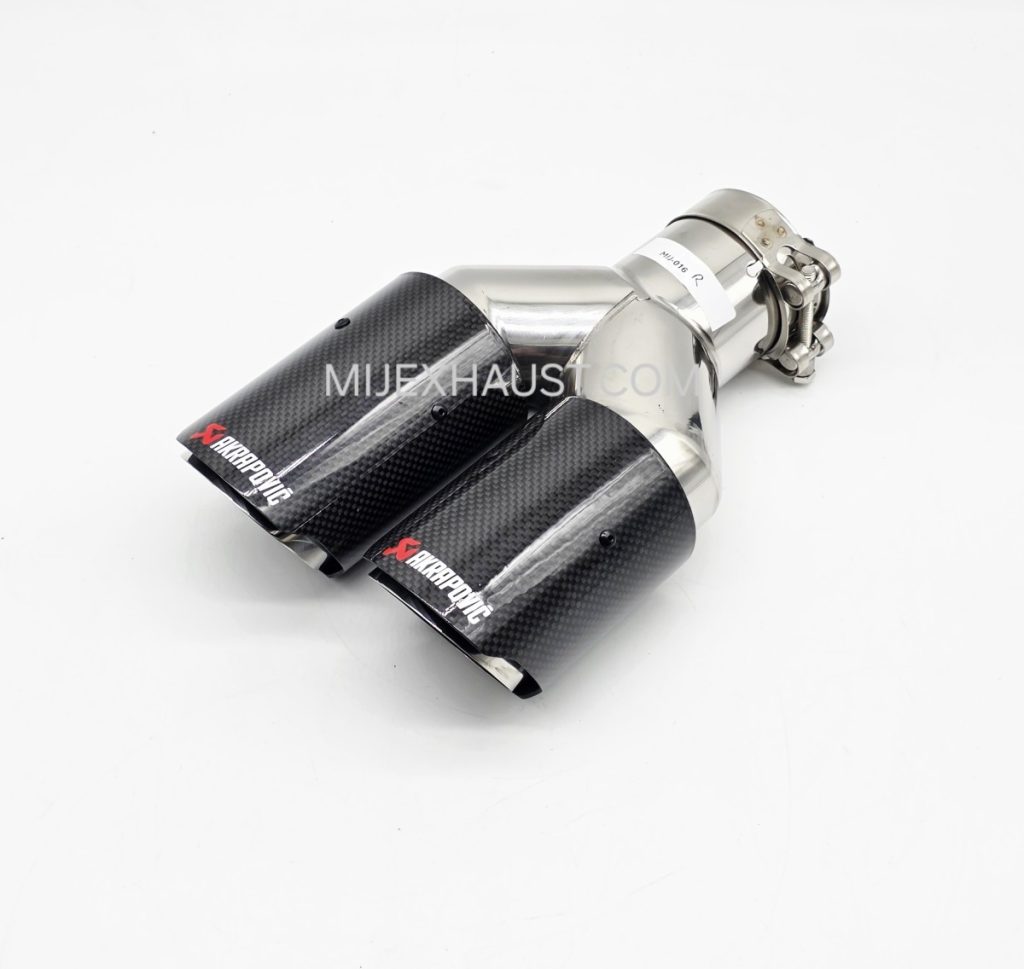 Carbon Fibre Exhaust Quad Tailpipes 3" Twin Tips - Glossy - MIJ Exhaust ...