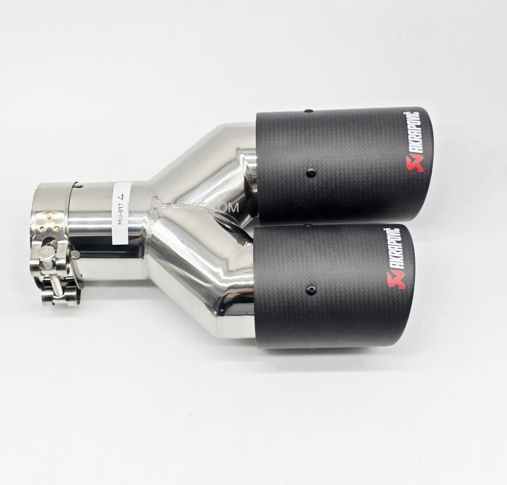Carbon Fibre Exhaust 3" Quad Tailpipes Rolled Twin Tips - Matte - MIJ ...