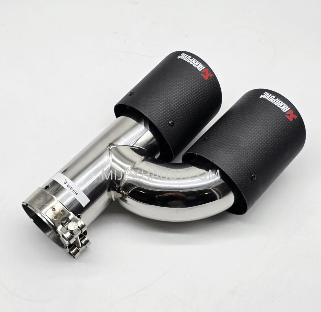 Carbon Fibre Exhaust Tailpipes 3.5" Rolled Quad Tips - Matte - MIJ ...