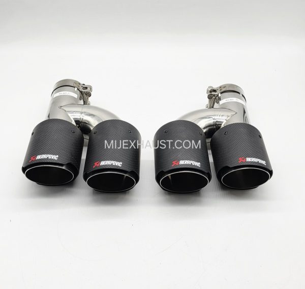 Carbon Fibre Exhaust Quad Tips 3.5" Tailpipes - Matte - MIJ Exhaust Systems
