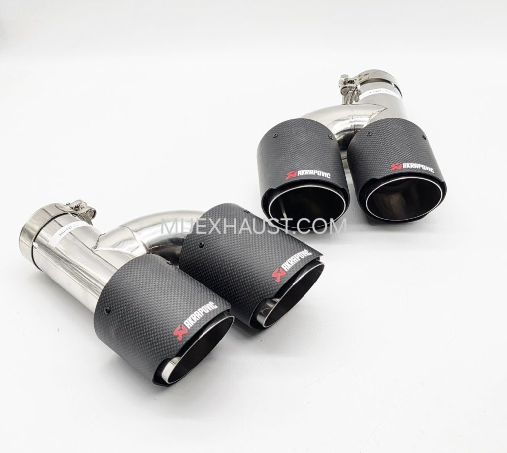 Carbon Fibre Exhaust Quad Tips 3.5" Tailpipes - Matte - MIJ Exhaust Systems