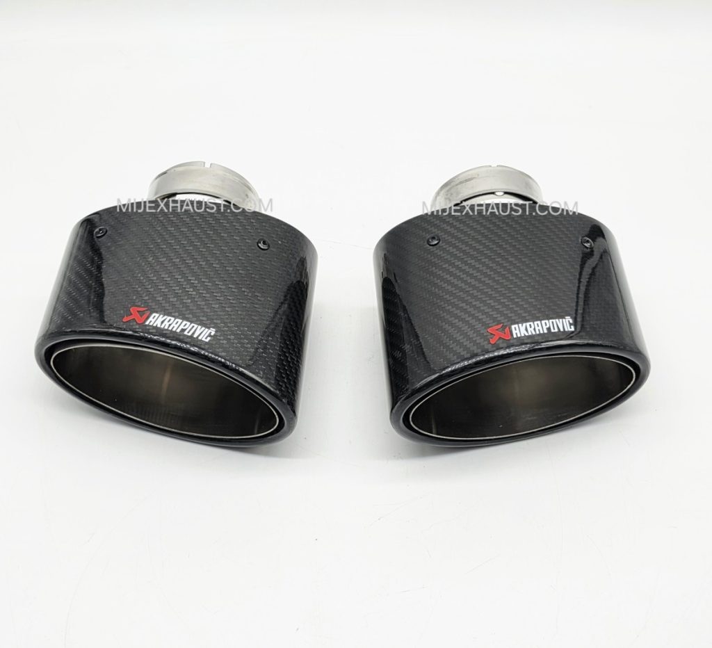 Exhaust Oval Tailpipe Carbon Fibre Tapered Tips - MIJ Exhaust Systems
